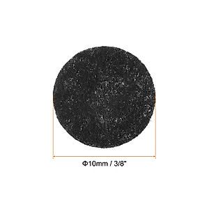 HARFINGTON 200pcs Round Felt Circles, 10mm 3/8" Pre Cut Felt Craft Pads Non-Woven Mini Felt Fabric Circles for DIY Sewing Handcraft Cut Projects Craft Finishing, Black