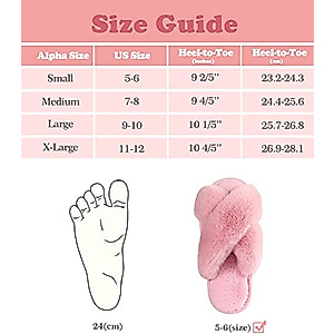 Women Pink Fuzzy Fluffy Slippers-Ankis Soft Cozy Plush Fuzzy Slippers Faux Rabbit Fur Memory Foam Furry Open Toe Breathable Fuzzy Slippers Bedroom Warm Comfy Cross Band Slippers for Women House Indoor
