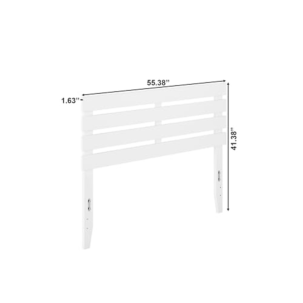 AFI Oxford Full Size Headboard with Attachable Charger in White