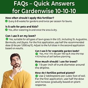 10-10-10 Plant Fertilizer Slow Release – 10 10 10 All Purpose Granular Garden Fertilizer for Fruit Trees, Evergreens, Vegetables, Arborvitae, Fig Trees, Shrubs, Pines, Oaks, Flowers (1/2 Quart)