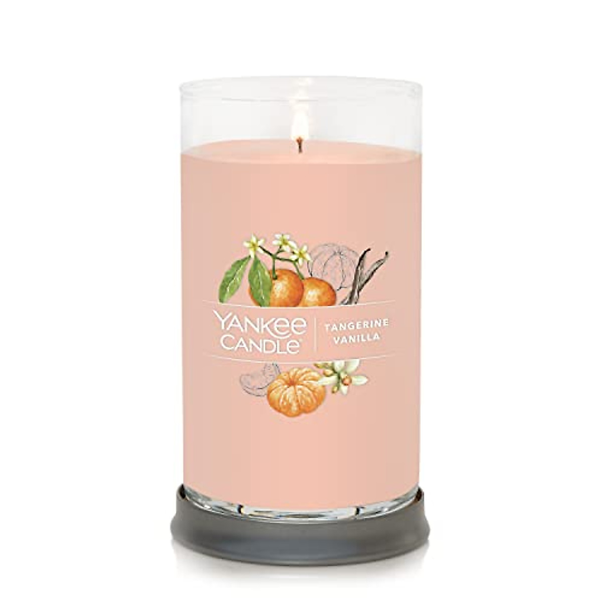 Yankee Candle Tangerine & Vanilla Signature Medium Pillar Candle, 14.25oz