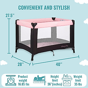 Dream On Me Nest Portable Play Yard in Onyx