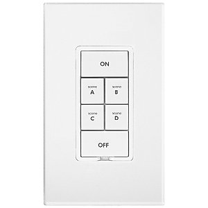 Insteon Smart Dimmer 6-Button Keypad, KeypadLinc in-Wall Controller, 2334-232 (White) - Insteon Hub Required for Voice Control with Alexa & Google Assistant