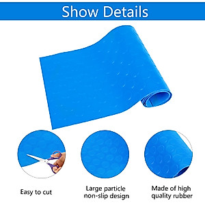 DECOHS Pool Ladder Mat- 9" x 36" Non-Slip Pool Step Mat-Protective Swimming Pool Ladder Mat for Above Ground Pools Steps Stairs Ladders (Dots-1PC)