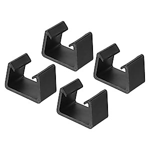 PATIKIL Patio Furniture Clips, 4 Pack 43mm Dia Sofa Rattan Furniture Clamps Wicker Fixed Connection Chair Fasteners for Outdoor Garden, Black