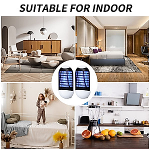 Qualirey 6 Pcs Bug Zapper Indoor Plug in Electric Mosquito Zapper Portable Mosquito Repellent Indoors Fly Trap Mosquito Gnat Killer Insect Zapper Lamp for Home Bedroom Garage Kitchen