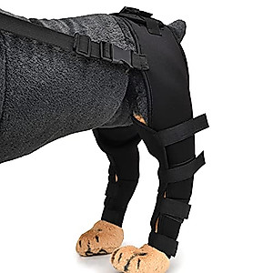 Zunea 1Pair Dog Leg Brace for Hind Leg ACL CCL Tear Canine Rear Hock Joint Brace Dogs Back Legs Compression Sleeve Wrap Protector and Extra Support for Wound Injury and Sprain Healing of Arthritis S