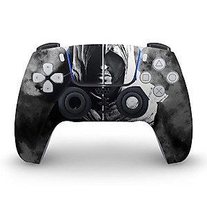 Half Legacy Typography Matte Vinyl Faceplate Sticker Gaming Skin Case Cover Compatible with Sony Playstation 5 PS5 Digital Edition Console and DualSense Controller