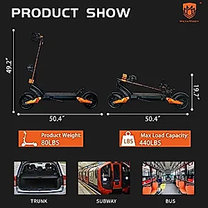 MetaMoov ZO08 Electric Scooter Adults, 3000W Dual Motors, 45 Mph Top Speed, 52 Miles Range, Dual Hydraulic Disk Brake Dual Shock Absorption 10" All Terrain Tires Fast E Scooter for Adults