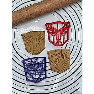 Set of 2 Autobots Decepticons Logo Cookie Cutters & Molds 3.5” inches Produced by 3D Kitchen Art