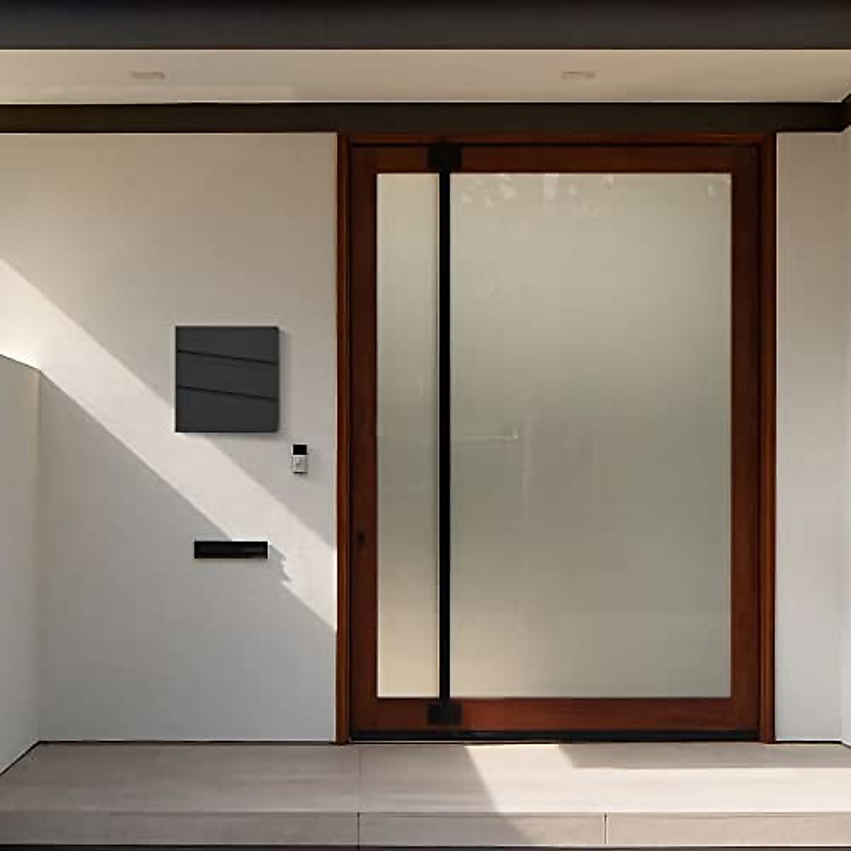 xhlokk Wall Mount Mailboxes, Modern Locking Wall Mailbox for Outside, Galvanized Steel and Aluminum Metal Mail Boxes for House with Key Lock Large Capacity, Matte Black