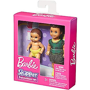 Barbie Skipper Babysitters Inc. Sibling Dolls - Toddler & Baby In Diaper, Ages 3-7
