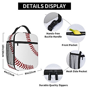 Lunch Box For Men Women Adults Gifts Small Lunch Bag For Office Work Reusable Portable Lunchbox Personalized Baseball Sports