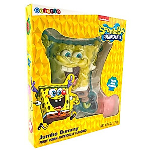 Spongebob Squarepants Gummy Candy with Mini Gary the Snail, Fruit Punch Flavored Party Favors, Christmas Gifts Stocking Stuffers for Kids, 6 Ounce