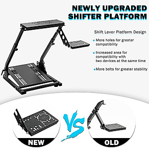 Anman G25 Racing Steering Wheel Cockpit Pro Gear Shifter Mount Fit for Logitech G27 G29,Fanatec,Thrustmaster T150 T150 pro,Adjustable Height & Angle,Racing Simulator Cockpit Foldable,No Pedal and stee