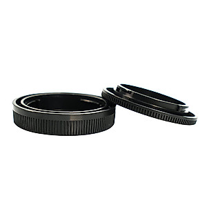 NIYI 2Sets Camera Body Cap and Lens Rear Cap Kit, Compatible with Canon EOS M Mount Mirrorless Camera Rear Lens Protector Cover and Body Protector Set