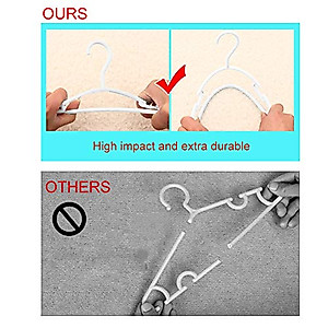 MOBU Baby Hangers for Closet Infant Clothes Hangers Pack of 40 Babies Clothes Hangers for Baby Clothes (White)