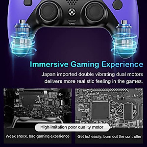 OUBANG Ymir Controller for PS4 Controller, Remote for Elite PS4 Controller with Turbo, Steam Gamepad Fits Playstation 4 Controller with Back Paddles, Scuf Controllers for PS4/Pro/PC/IOS/Android Purple