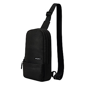 WATERFLY Slim Crossbody Sling Bag: Multipurpose Travel Cross Body Chest Shoulder Bag Sling Backpack for Walking Hiking for Men Women