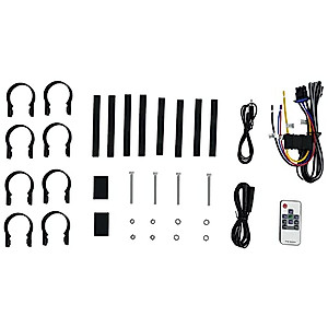 Rockville PT65BR 6.5" Powered Bluetooth LED Tower Speakers for ATV/UTV/RZR/Cart, Black