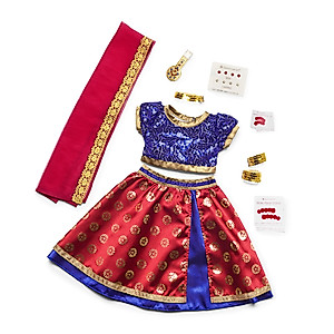 American Girl Girl of The Year Kavi Sharma 18-inch Doll Bollywood Dance Costume Featuring 10+ Pieces for Ages 8+ (Dolls sold separately)
