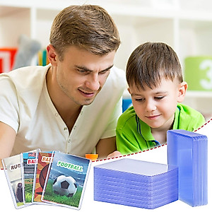 Card Sleeves Baseball Card Protectors Hard Plastic Top Loads for Cards 3 x 4 Inch Baseball Card Sleeves Trading Card Sleeves PVC Holder for Sports Baseball Football Game Cards (36 Pieces)