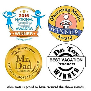 Pillow Pets Naturally Comfy Fox Stuffed Animal Plush Toy, Gray