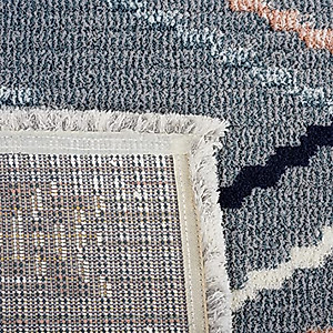 Safavieh Marrakech Collection Area Rug - 9' x 12', Grey & Multi, Moroccan Boho Tribal Rustic Design, Non-Shedding & Easy Care, Ideal for High Traffic Areas in Living Room, Bedroom (MRK604N)