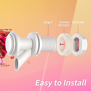 ZAITOE Push Button Spigot Replacement, Compatible with Igloo 2, 3, 5 and 10 Gallon Beverage Coolers, Water Cooler Spigot for 2-10 Gallon (2pcs)