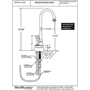 Westbrass D262HFP-12 Docalorah 10" 2-Handle Hot and Cold Water Dispenser Faucet with Instant Hot Water Tank System, Oil Rubbed Bronze