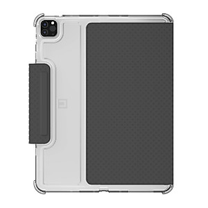 [U] by UAG iPad Pro 12.9" (6th Gen 2022, 5th Gen 2021) Case Black Lucent Lightweight Slim Shockproof Smart Folio Protective Cover with Auto/Sleep Wake & Pencil Holder