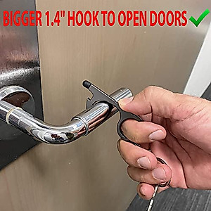 No Touch Door Opener Tool 4 Pack - Premium Multitool Keychain with Touchscreen Stylus and Bottle Opener
