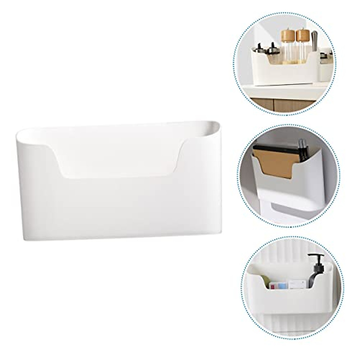 Alipis 1Pc wall storage box office refrigerator storage shelves plastic tabletop shelf refrigerator shelf bin Seasoning Holder desk topper shelf Storage Shelf Kitchen Accessory hanging