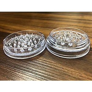 Acrylic 2pc Grinder w/Magnet - Clear Color (2.25, Acrylic-Clear)