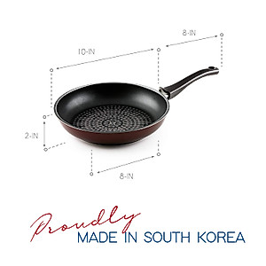 TeChef - Blooming Flower Frying Pan, with Teflon Platinum Non-Stick Coating (PFOA Free) / Ceramic Coated Outside (10 IN (26 cm))