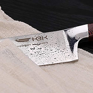 KBK Chef Santoku Knife Forged Kitchen Knife SUS304 Stainless Steel Blade and Hard Alloy Edge 63 HRC Super Sharp with G10 Handle Comfort Hold