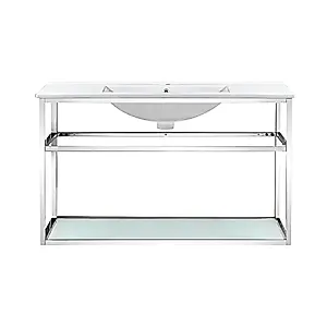 Swiss Madison Well Made Forever Pierre Wall Hung Vanity, Chrome
