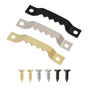Small Sawtooth Picture Frame Hangers with Screws - 50 Pack, Picture Hanging Hooks Perfect for Hanging Photo Frames, Canvas, Artwork, Paintings and More