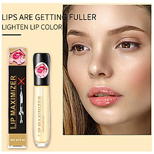 2 PCS Cozzo Lip Plumper, Vitamin E Plumping Lip Maximizer Serum Transparent Toot Lip Oil Lip Plumper Gloss, Instant Lip Filler Plump Lip Enhancer Serum (2 PCS)