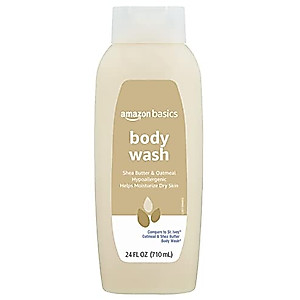Amazon Basics Shea Butter and Oatmeal Body Wash, 24 Fluid Ounces, 6-Pack (Previously Solimo)