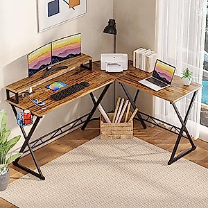 GreenForest Bundles of Computer Desk and L Shaped Desk