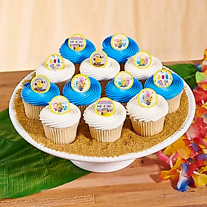 DecoPac Despicable Me™ Celebrations Cupcake Rings, 24 Minions Cupcake Decorations, 6 Minion Designs On Yellow Rings - 24 Pack