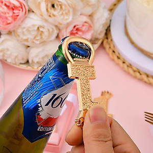 wxfdac 24 boxes of 1-year-old birthday party favors, guest gifts 1 Bottle opener, 1-year anniversary decorations, souvenirs, girls' gifts (pink)