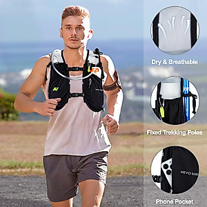 Running Hydration Vest, 5.5L Running Vest for Women Men with 2L TPU Water Bladder,Hydration Backpack for Hiking Marathon Race