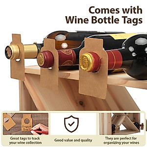 JAXPETY Stackable Wine Rack 48 Bottle Liquor Display Storage Cube Free Standing Floor Wine Cabinet for Cellar & Kitchen