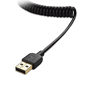 Cable Matters 2-Pack Coiled USB Cable (Coiled Micro USB to USB 2.0) 2-4 Feet