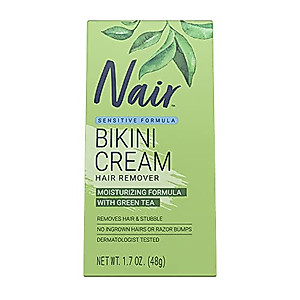 Nair Bikini Cream with Green Tea Sensitive Formula, 1.7 Ounce
