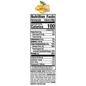 Happy Tot Organics Love My Veggies Bowl, Squash Ravioli with Squash, Pumpkin & Sage Sauce, 4.5 Ounce Pouch (Pack of 8) packaging may vary