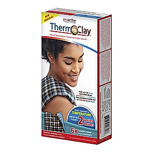 ProActive Therm-O-Clay Reusable Hot or Cold Therapy Pack for Injuries, Swelling, Inflammation, Soreness, Sprains and Bruises, Natural Clay Compress for Pain Relief 12" x 10", Washable Cover., Blue