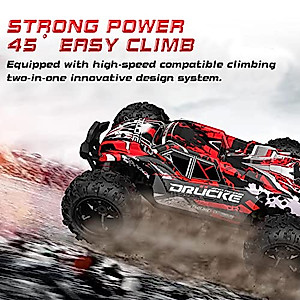 RÄDER DRÜCKE RC Cars-1:18 Scale 45+KM/H High Speed RC Car Hobby Grade Remote Control Car 4x4 Off Road Monster Car, All Terrain Waterproof Toys for Kids Adults with 2 Rechargeable Batteries